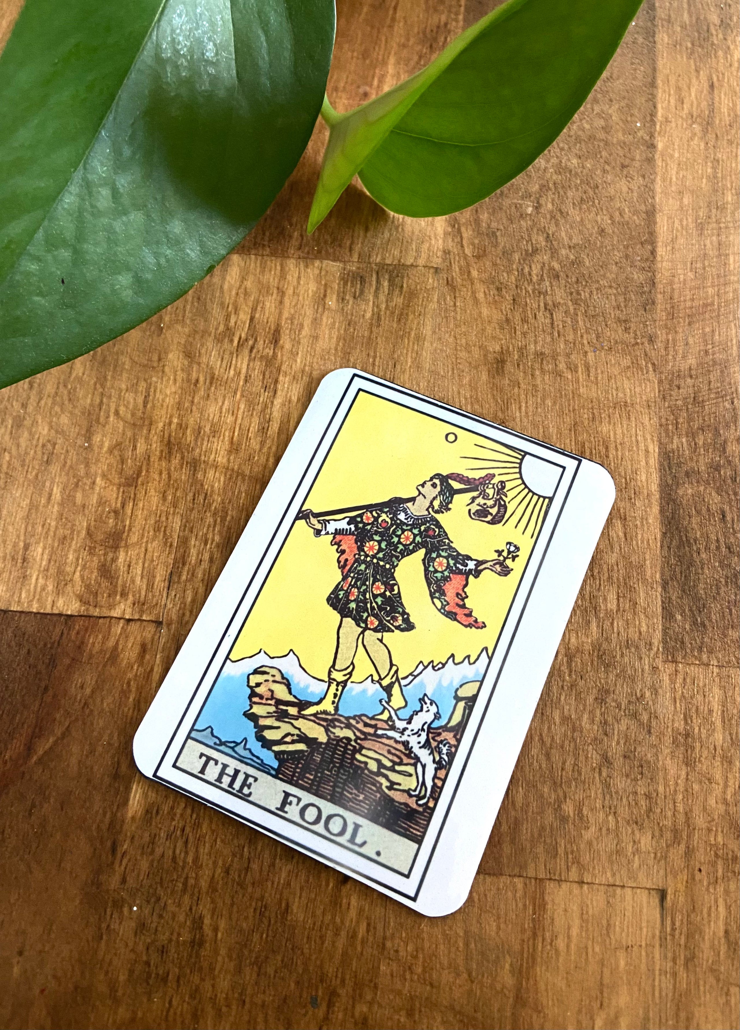 3" Magnet - The Fool Tarot Card Rider Waite Art